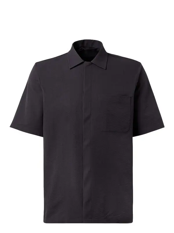 Herno Seersucker Shirt - Blue