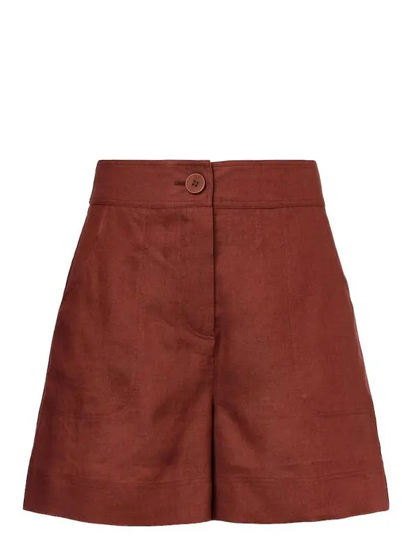 ERES Correct Linen Shorts - Brown