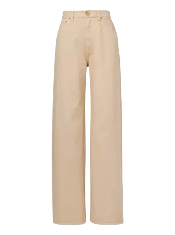 BLAZÉ MILANO Java High-rise Wide-leg Jeans - Beige