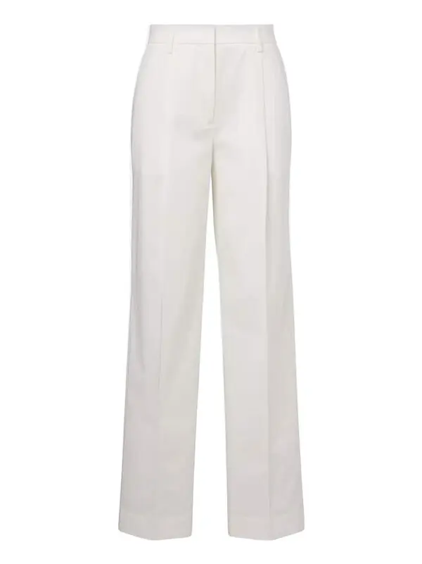 TOTEME High-rise Straight Pants - White
