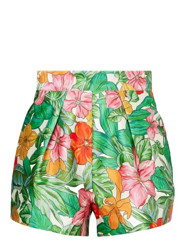 ALEMAIS Alémais Amelia Printed High-rise Shorts - Multicoloured