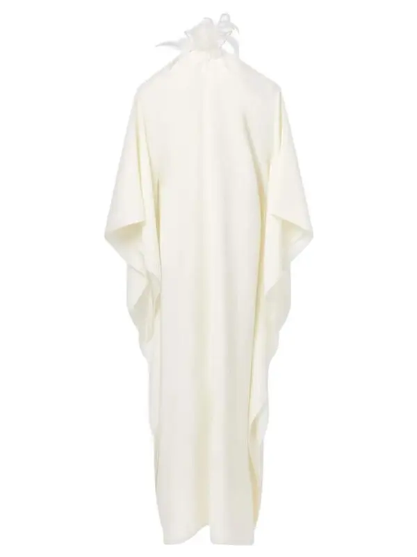 TALLER MARMO Feather-trimmed Gown - White