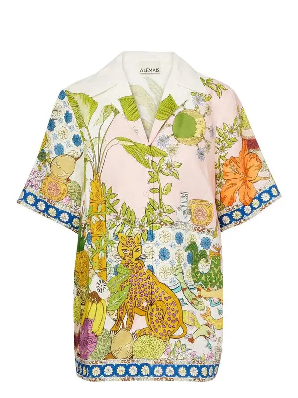 ALEMAIS Hazel Printed Linen Shirt - Multicoloured