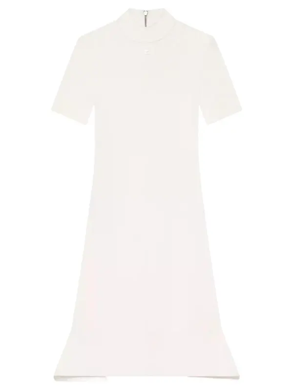 COURREGES Scuba Mini Dress - Neutrals