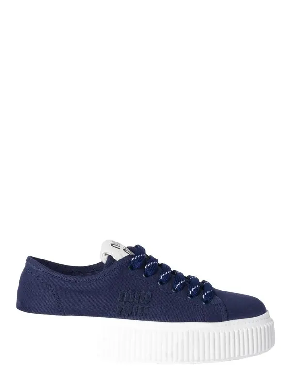 Miu Miu Denim Sneakers - Royal Blue