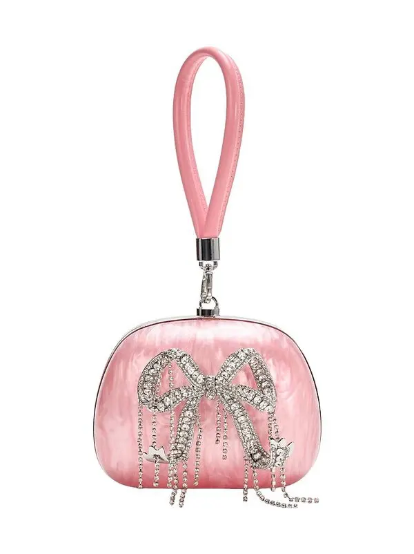 SELF-PORTRAIT Top Handle Clutch - Pink