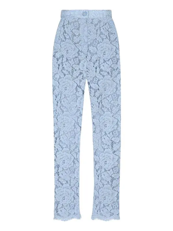 Dolce & Gabbana Cordonetto Lace Trousers - Clear Blue