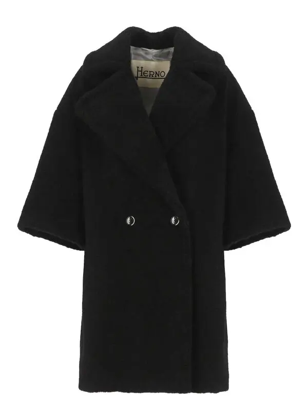 Herno Double-breasted Coat - Black