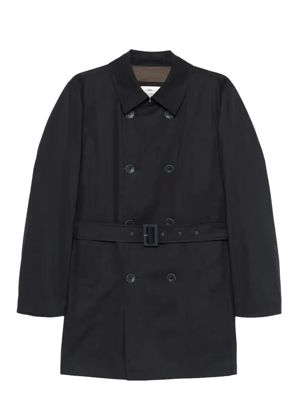 Herno Double-breasted Trench Coat - Blue