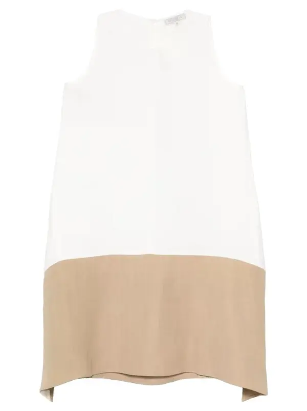 Antonelli Firenze Contrast-panel Mini Dress - White