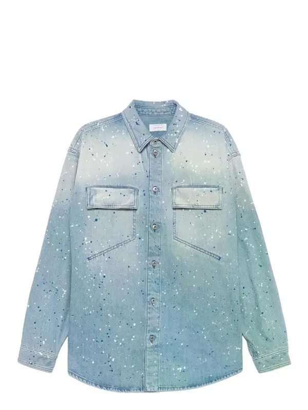 Off-White Paint-splatter Shirt - Blue