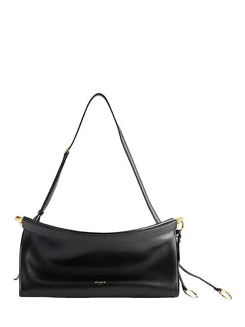 Alaïa Le Click East West Medium Leather Shoulder Bag - Noir