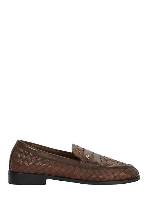 DUNE Ginello Leather Loafers - Brown Leather