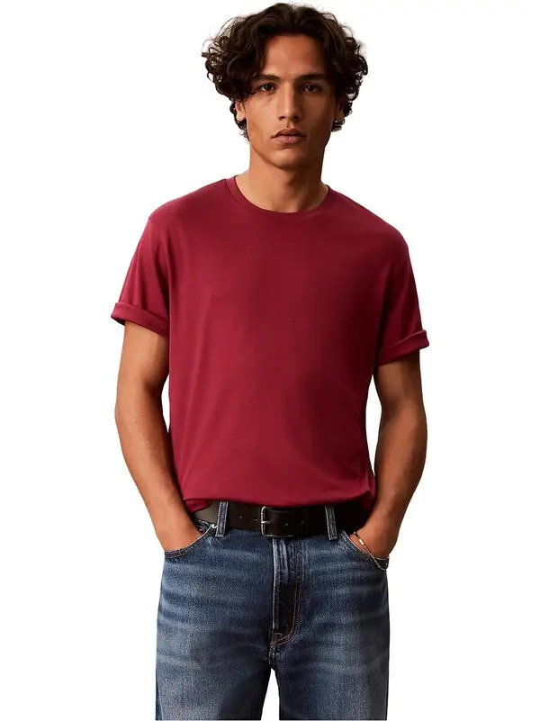 Calvin Klein Supima Cotton Crewneck T-shirt - Rhododendron