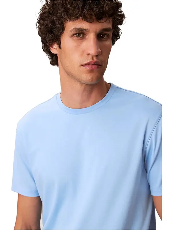 Calvin Klein Supima Cotton Crewneck T-shirt - Track Blue