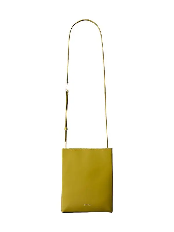 Calvin Klein Leather Crossbody Bag - Avocado Oil