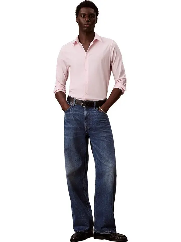 Calvin Klein Slim Stretch Button-down Shirt - Ballet Slipper