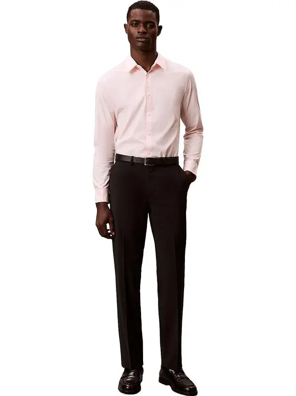 Calvin Klein Slim Stretch Button-down Shirt - Cloud Pink