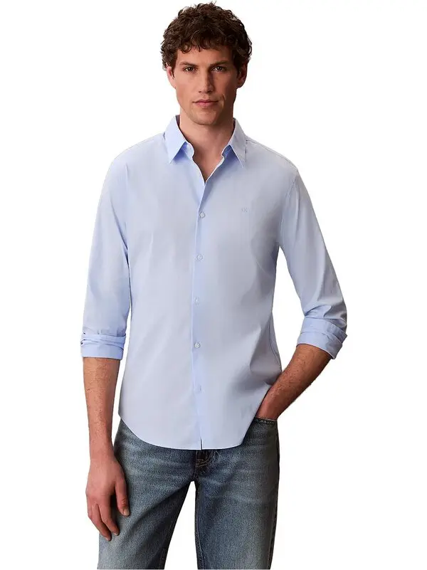 Calvin Klein Slim Stretch Button-down Shirt - Windsurfer