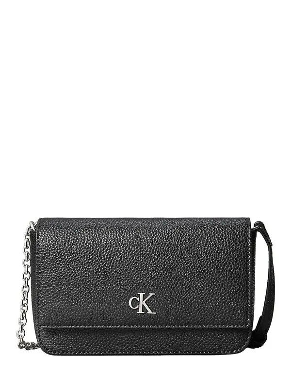 Calvin Klein Archive Hardware Flap Crossbody Bag - Black