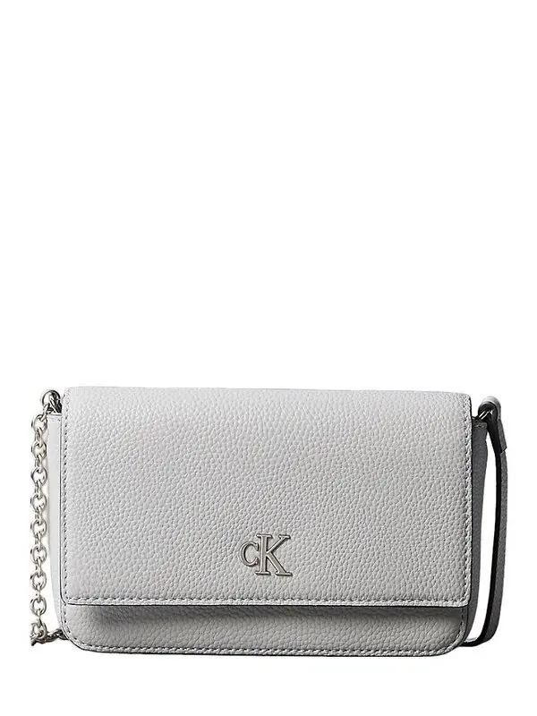 Calvin Klein Archive Hardware Flap Crossbody Bag - Mirage Gray