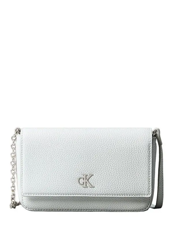 Calvin Klein Archive Hardware Flap Crossbody Bag - Sky Gray