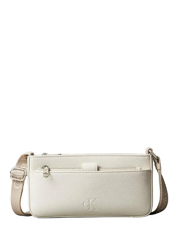 Calvin Klein All Day Phone Zip Crossbody Bag - Chalk