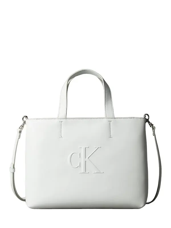 Calvin Klein Sculpted Impression Mini Tote Bag - Sky Gray