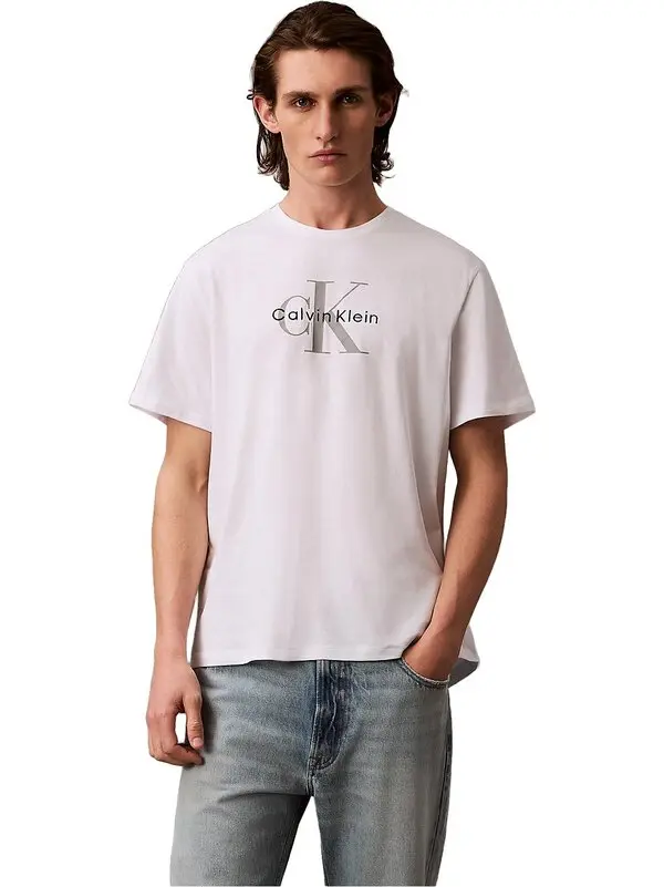 Calvin Klein Monologo Tee - Brilliant White