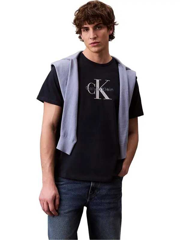Calvin Klein Monologo Tee - Dark Sapphire