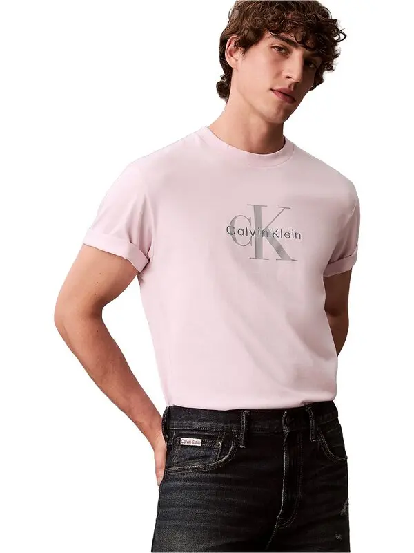 Calvin Klein Monologo Tee - Pearly Pink