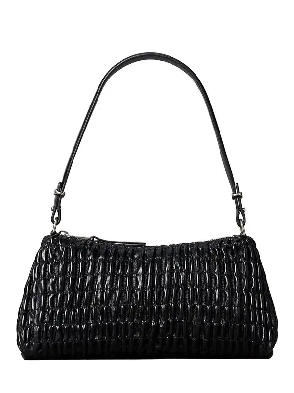 Calvin Klein Ruched Shoulder Bag - Black