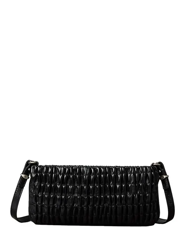 Calvin Klein Ruched Shoulder Bag - Black