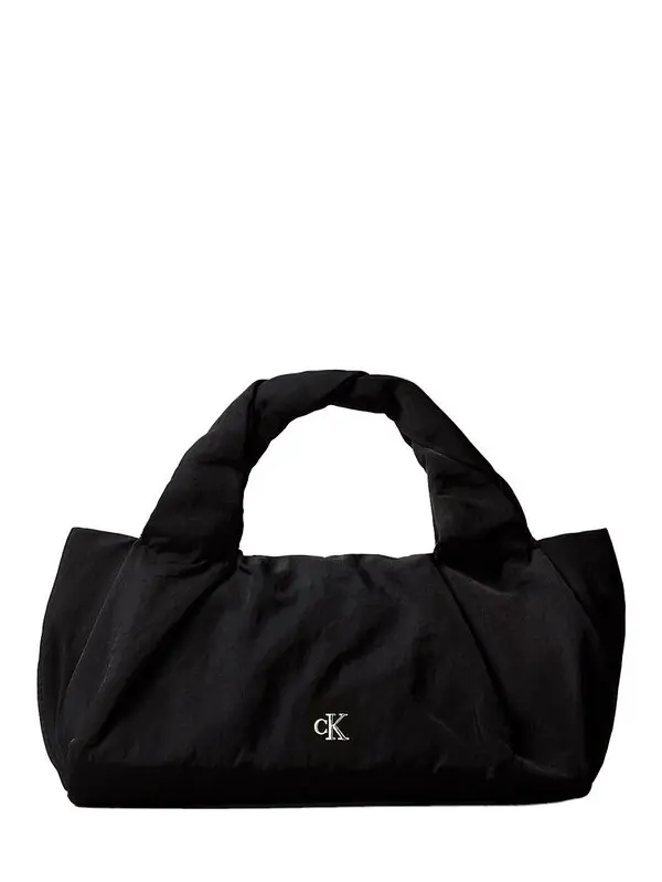 Calvin Klein Twisted Nylon Crossbody Bag - Black