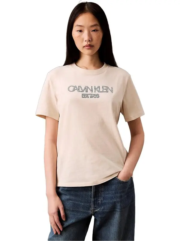 Calvin Klein Classic Tee - Sandshell