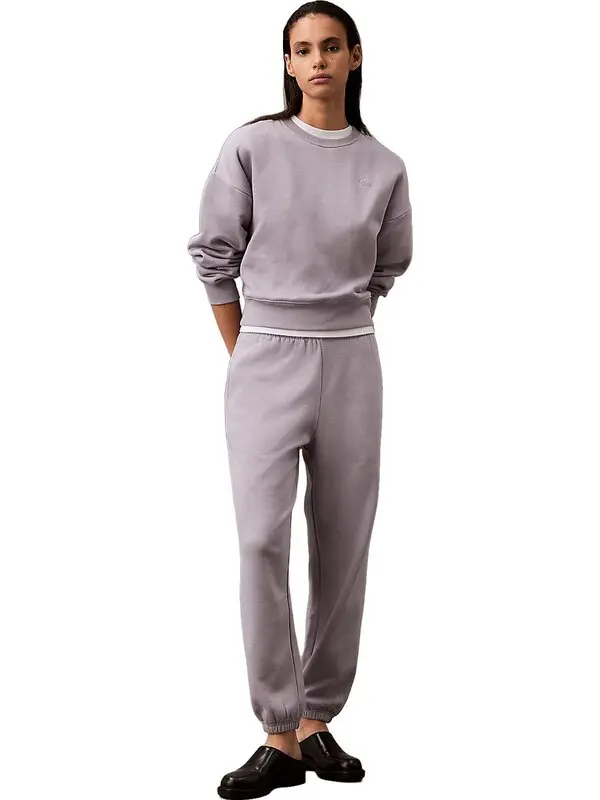 Calvin Klein Monogram Fleece Joggers - Lilac Gray