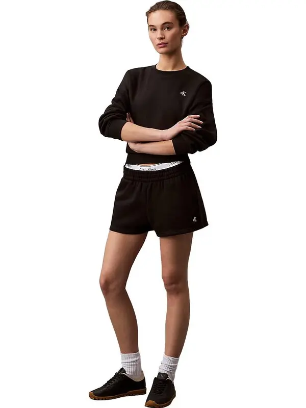 Calvin Klein Archive Logo Fleece Shorts - Black Beauty