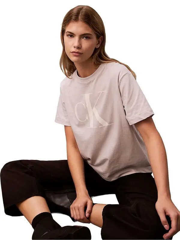 Calvin Klein Monogram Boxy T-shirt - Ashes Of Roses