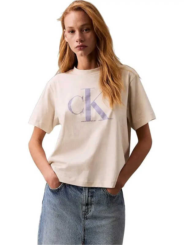 Calvin Klein Monogram Boxy T-shirt - Turtledove