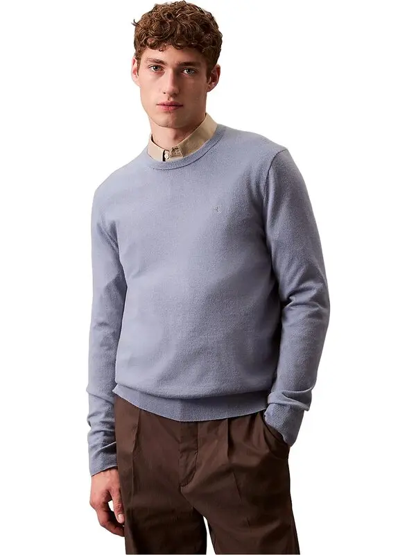 Calvin Klein Merino Blend Crewneck Sweater - Troposphere