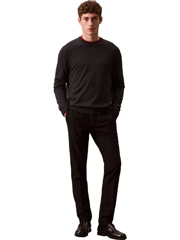 Calvin Klein Merino Blend Crewneck Sweater - Vulcan