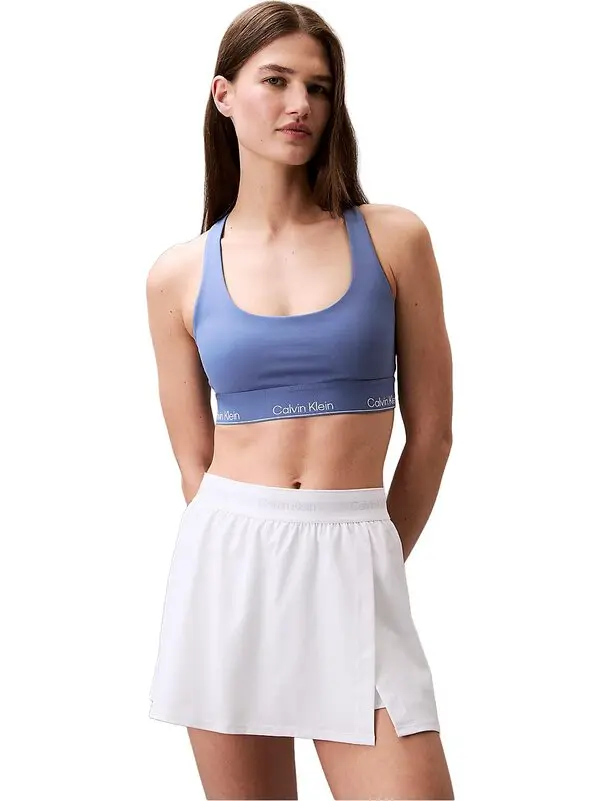 Calvin Klein Modern Sport Racerback Medium Impact Sports Bra - Glacier