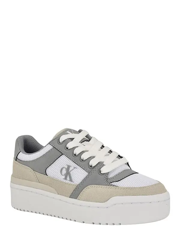 Calvin Klein Alondra Platform Sneakers - Campus Gray / Moonstruck