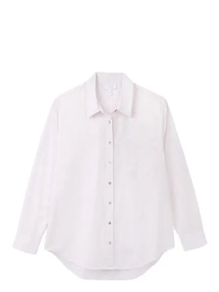THE WHITE COMPANY Long-sleeved Cotton Voile Shirt - Baby Pink