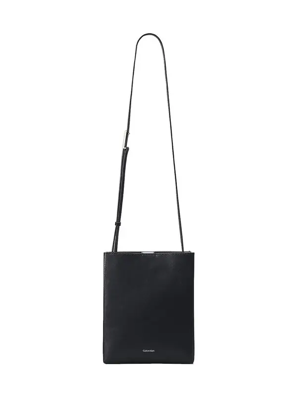 Calvin Klein Leather Crossbody Bag - Black