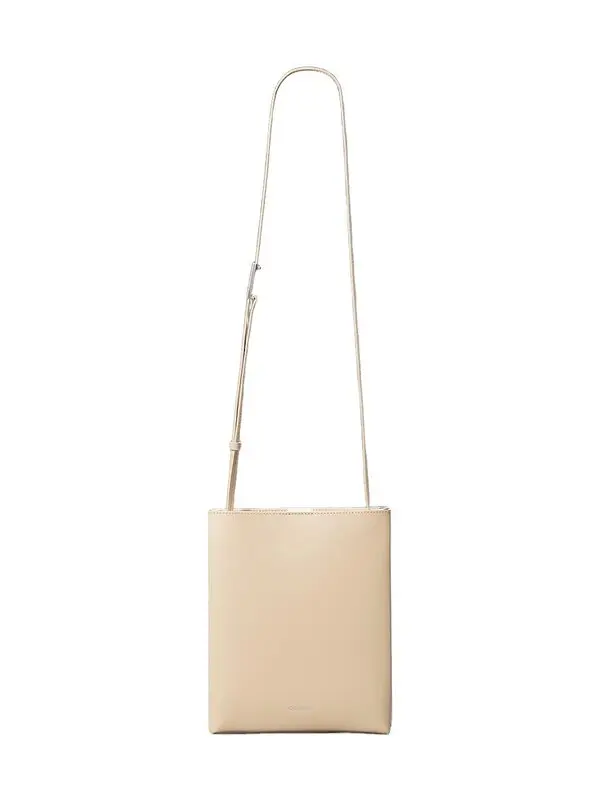 Calvin Klein Leather Crossbody Bag - Saharan Tan