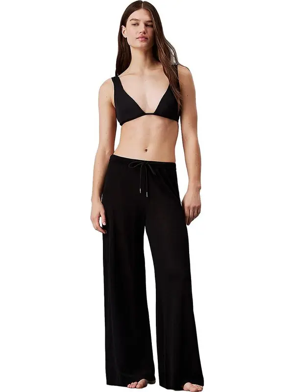 Calvin Klein Wide Leg Knit Pants - Black