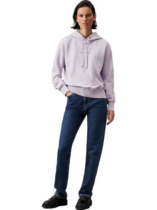 Calvin Klein Washed Monologo Relaxed Hoodie - Pastel Lilac