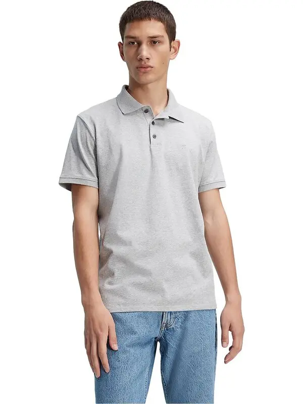 Calvin Klein Smooth Cotton Blend Polo Shirt - Heroic Grey Heather