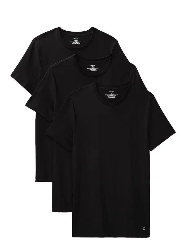 Calvin Klein Cotton Classics 3-pack Classic Fit Crewneck T-shirt - Black